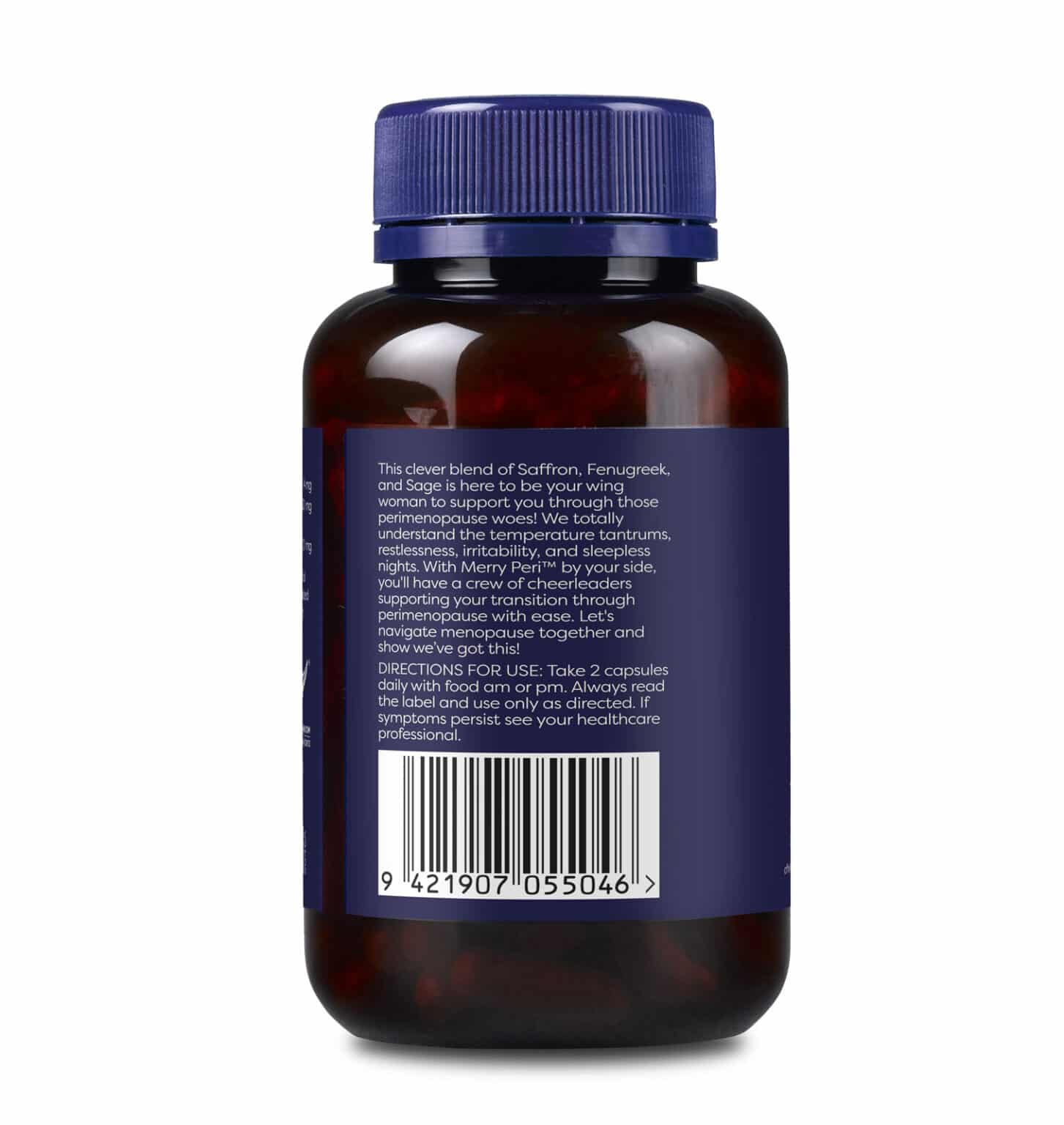 Merry Peri® with affron® - menopause supplement, NZ made by MenoMe®