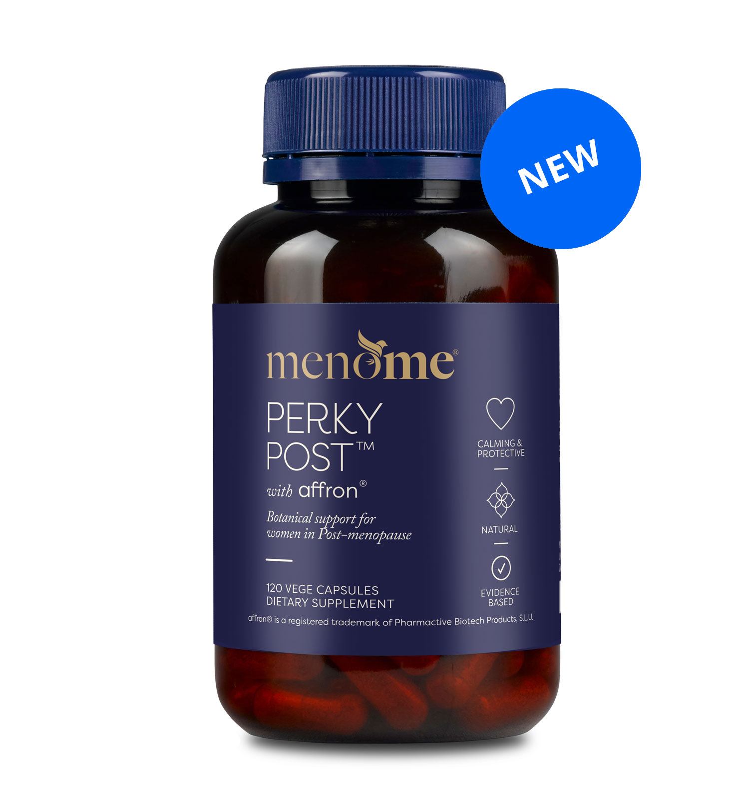 Perky Post® with affron® - menopause supplement, NZ made by MenoMe®